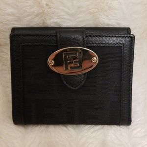 Fendi | Bags | Fendi Canvas Monogram And Leather Small Wa | Poshmark